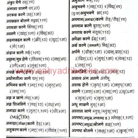 Marathi Sanskrit Shabdkosh - मराठी संस्कृत शब्दकोश - Sahyadri Books ...